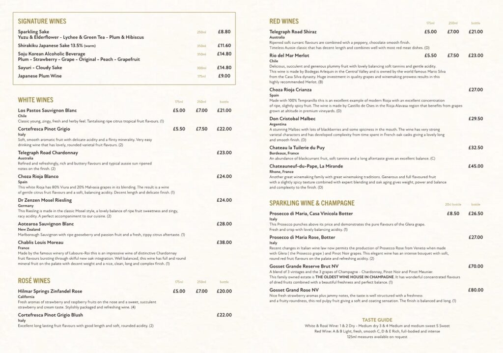 Our Menu - Oba Korean&Japanese Kitchen & Bar